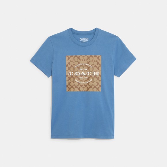 Coach | Tops | Nwt Coach Outlet Signature T Shirt In Organic Cotton ...